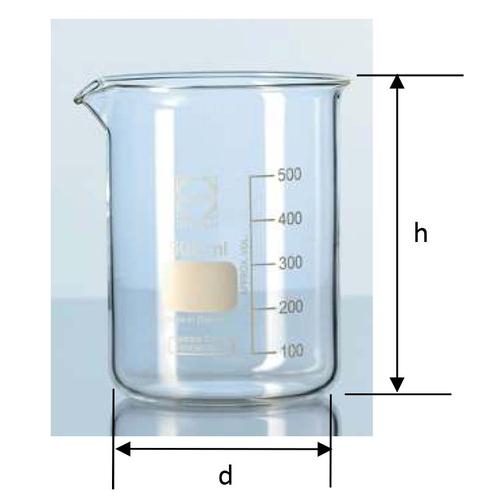 Jual BEAKER GLASS 10ml Ø26xH35mm Low form Gelas Kimia. Gelas Piala ...