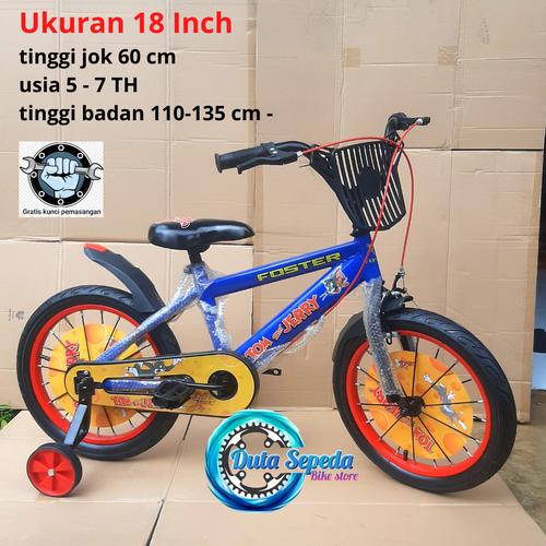 Jual Sepeda anak laki ukuran 18 inch anak usia 5 - 8 tahun - Foster605 ...