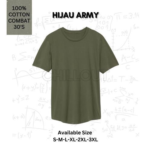 Jual Kaos Polos cotton knitto Premium 30s Combed HIJAU ARMY - Kab ...