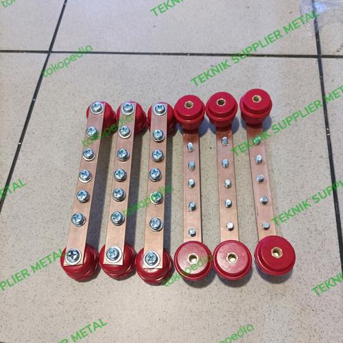 Jual busbar tembaga 3mm - grounding arde - busbar arde 3x15x150 komplit ...