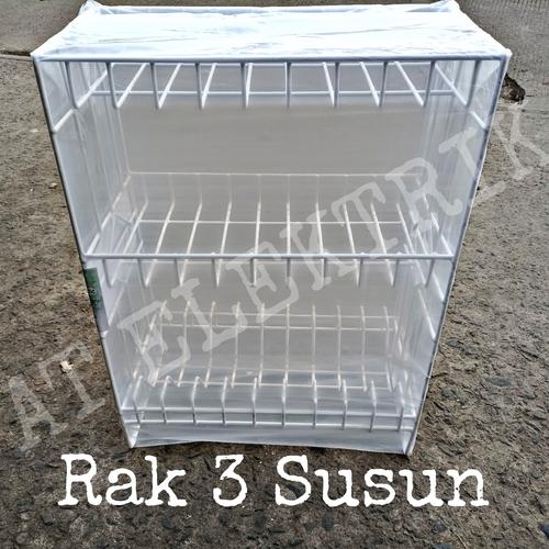 Jual Rak Gelas / Piring Ukuran 3 Susun Persegi Panjang / Rak Piring ...