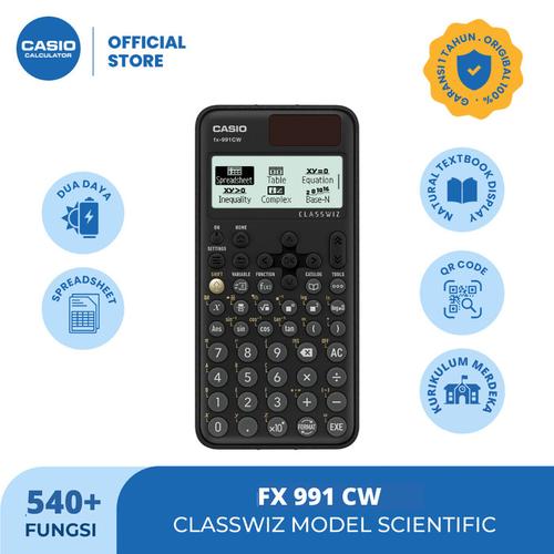 Jual KALKULATOR CASIO SCIENTIFIC CLASSWIZ FX-991 CW BLACK / CALCULATOR ...