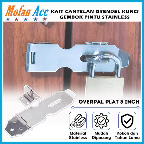 Jual Overpal Plat Kait Cantelan Gembok 3 Inch Grendel Pengunci Pintu ...