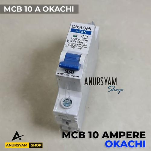 Jual MCB 4A 6A 10A OKACHI Saklar Biru MCB 1P OKACHI - 10 Ampere - Kota ...