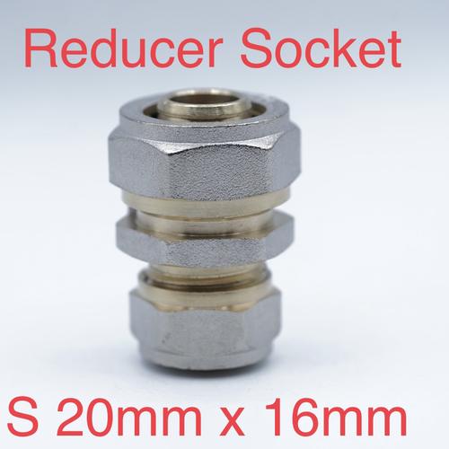 Jual Fitting Reducer S 20mm x 16mm Sok Pipa Air Panas Kuningan PEX ...