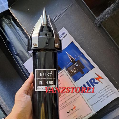 Jual ASLI 100% Penangkal petir KURN R150 radius 150 meter Box Hitam ...