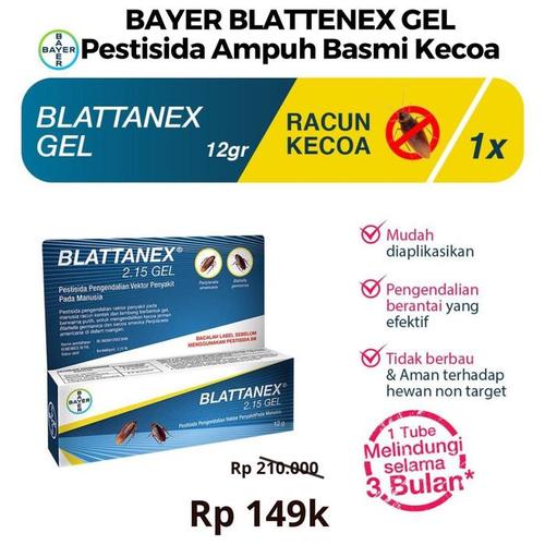Jual BAYER Blattanex Cockroach Gel 12gram Pembasmi Kecoa Maxforce ...