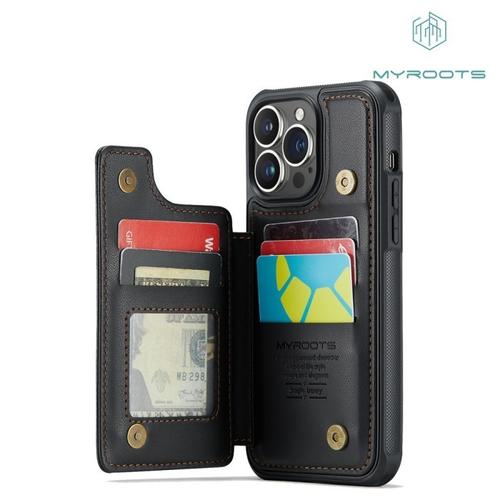 Promo Myroots Leather Case RFID MR-C22 Back For Iphone 12 11 Pro Max ...