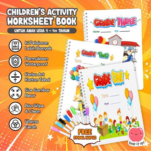 Promo ACTIVITY BOOK Wipe&Clean Worksheet Buku Aktivitas Anak Toddler ...