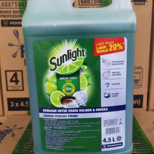 Jual Sunlight 4.5 Liter Profesional Jeruk nipis lime 4500ml 4.5ltr ...