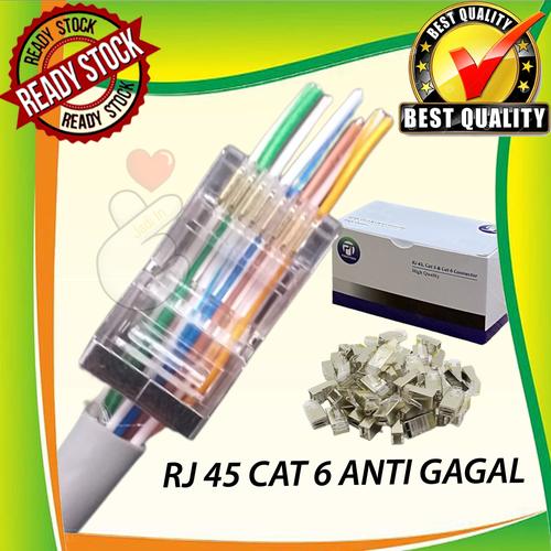 Jual Konektor RJ 45 cat 6 Anti Gagal / KONEKTOR RJ45 CAT 6 BESI - Kota ...