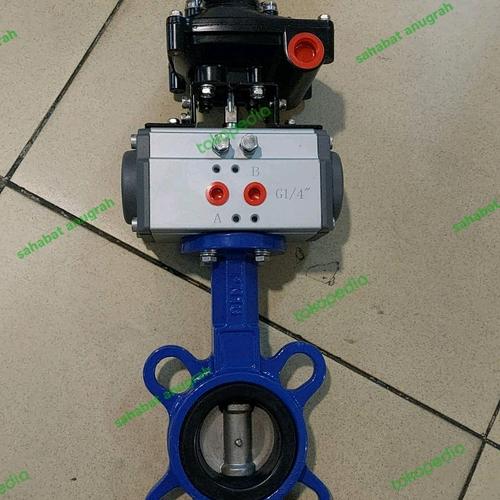 Jual Actuator pneumatic butterfly + limit switch 2" inch - Jakarta ...