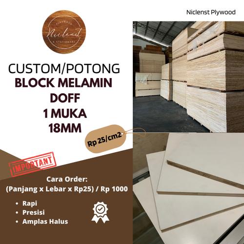 Jual Blockboard Melamin 18mm 1 muka DOFF Custom / Blockmin Custom ...