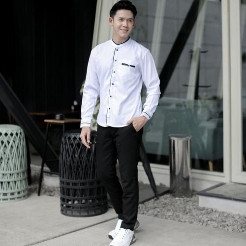 Jual Koko Putih Lengan Panjang Koko El Rumi Terbaru Baju Koko Warna Putih Putih S Kab