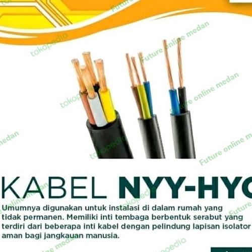 Jual 1 meter NYYHY kabel listrik serabut hitam 4 x 10 mm 4x10 Mm SNI ecer - Kota Medan - Future ...