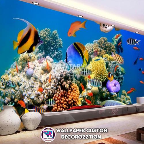 Jual Wallpaper Custom 3D Motif Bawah Laut / Wallpaper 3 Dimensi Bawah ...