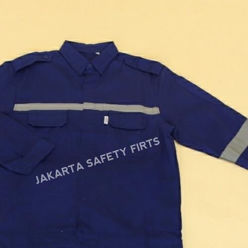 Jual Baju Seragam kerja/ Baju safety proyek warna biru BCA - M ...