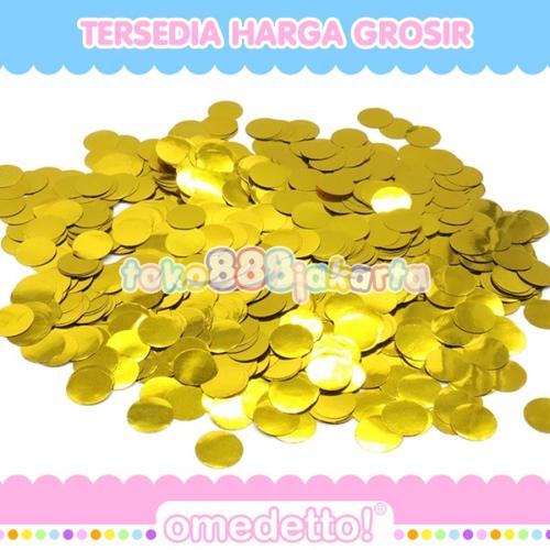 Jual 500 GRAM FOIL CONFETTI ISI BALON KERTAS METALIK TABUR GOLD SILVER - Gold Bulat - Jakarta ...