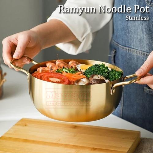Jual Panci Mie Ramen Korea - Panci Gold Stainless KoreanRamyun Noddle ...
