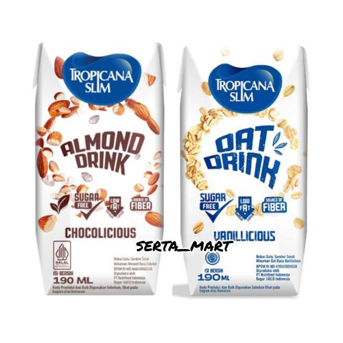 Jual Tropicana Slim Oat Drink /Almond Drink 190ml - RTD Chocolicious - Almond Drink - Jakarta ...