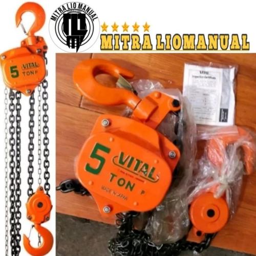 Jual CHAIN BLOCK VITAL VP5 KAPASITAS 5 TON x 10 METER TAKEL ORIGINAL ...