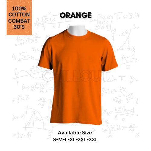 Jual Kaos Polos cotton knitto Premium 30s Combed ORANGE - S - Kab ...