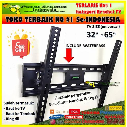 Promo Bracket tv LED braket tv 42 43 50 55 60 65 70 75 inch - bracket ...