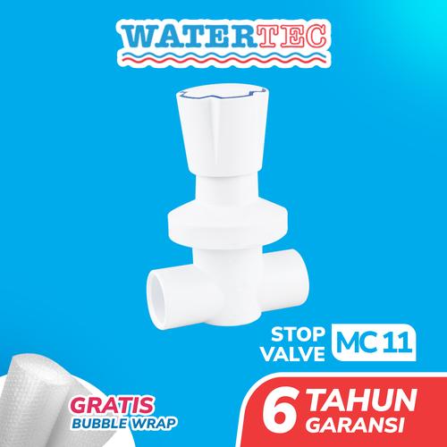 Jual Watertec Stop Keran Polimer PVC Stop Valve Soc Kran Tanam 3/4 ...