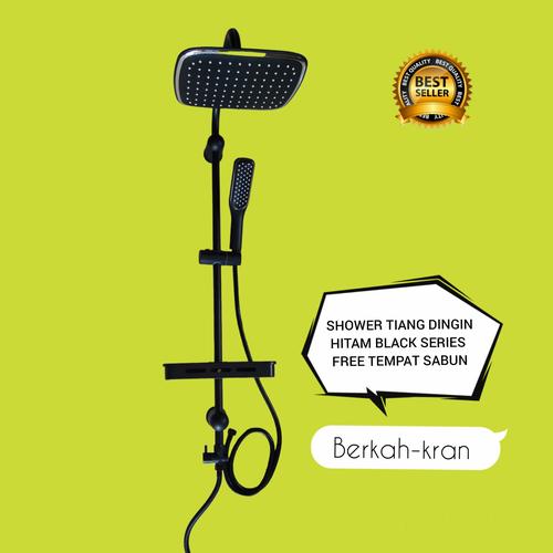 Jual Tiang shower hitam /shower tiang coloum set / shower coloum dingin ...
