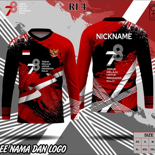 Jual kaos hut kemerdekaan ri ke 78 Jersey dirgahayu kemerdekaan Indonesia - Merah, size 4 - Kota ...