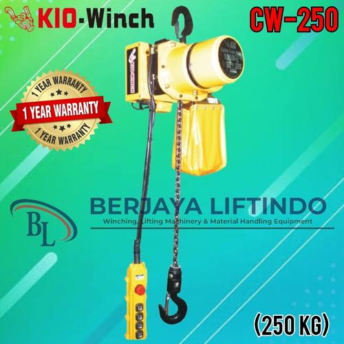 Jual Electric chain hoist 250kg / Elektrik chain hoist KIO Winch CW-250 ...