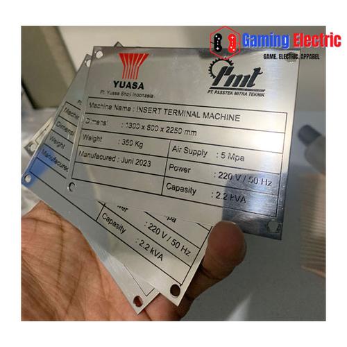 Jual name plate panel / Name Tag Stainless Ukuran 10 x 7,5 cm - Kab ...