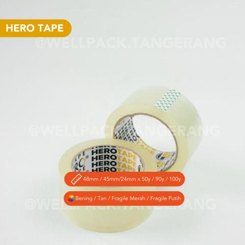 Jual (1 SLOP ISI 6 ROLL) Lakban Bening / Coklat Tan 45mm 2inch 50y 90y 100y - Bening, 90yard ...