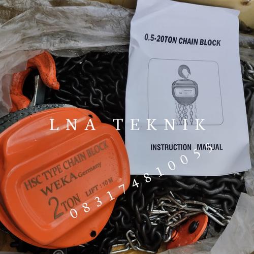 Jual Chain Block 2 Ton x 12 Meter Type HSC Chain Block WEKA GERMANY ...