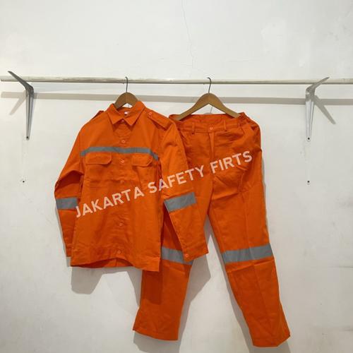 Jual Wearpack Baju Celana Kerja / Setelan Seragam Kerja Warna Orange ...