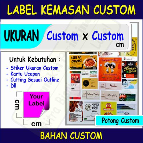 Jual Cetak Label kertas 2, Ukuran Custom cm, Bahan Custom, print label ...