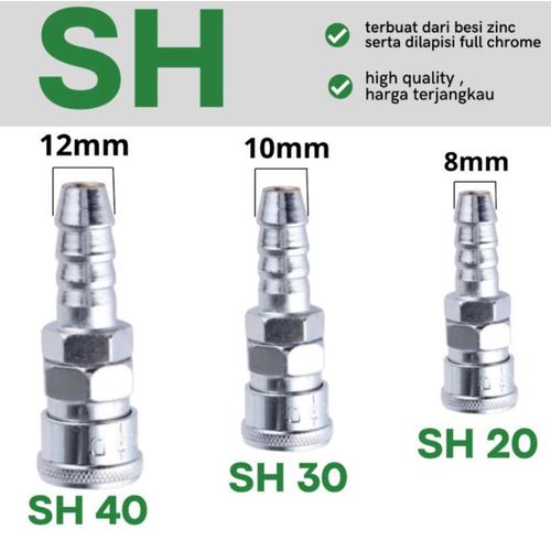 Jual QUICK COUPLER SH30 10MM sambungan selang kompresor recoil kopler ...