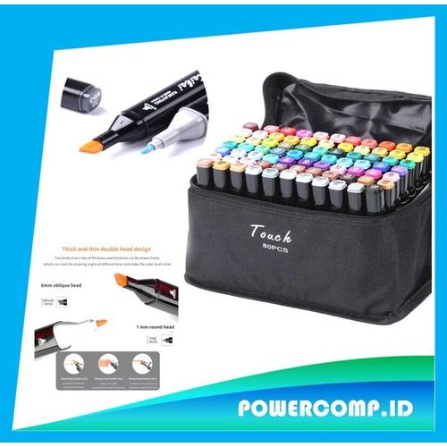 Jual Touch HL270 80pc Spidol Sketsa Pena Kuas Spidol Seni Ujung Ganda ...