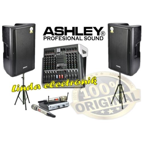 Jual paket sound ashley ym400p 2 speaker 15 inch ashley audio 1000 ...