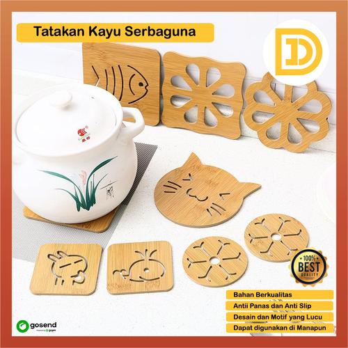 Jual Tatakan Piring Meja Makan Placemat Kayu Alas Gelas Anti Panas ...