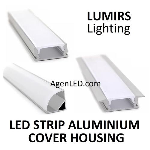 Promo LUMIRS Kap Housing Aluminium Lampu LED Strip Dudukan Rel Bar ...