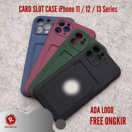Jual Card Slot Silicone Case iPhone 12 Mini/12/12 Pro/12 Pro Max Logo ...