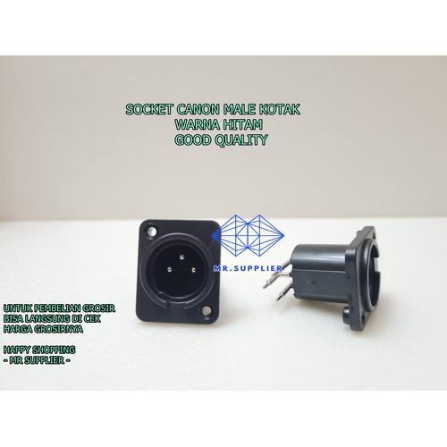 Jual SOCKET BODY JACK CANON MALE ( XLR ) KOTAK WARNA HITAM - Jakarta ...