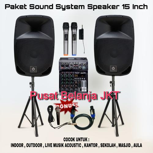 Jual PAKET SOUND SYSTEM SPEAKER AKTIF 15 INCH CRIMSON ( SET 2 ...