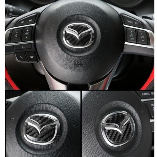 Jual Emblam 6D Stir steer Sticker Mazda Motif Carbon Sticker Premium ...