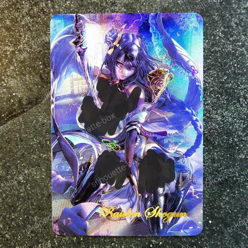 Jual SC Genshin Impact Raiden Shogun Metal Hairlines Texture Hologram ...