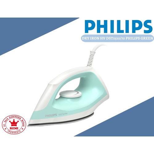 Jual SETRIKA LISTRIK PHILIPS / DRY IRON HV (GREEN) DST0510/70 / 350WATT ...