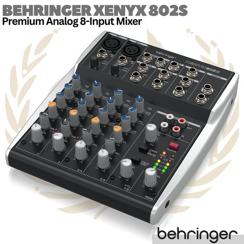 Promo BEHRINGER XENYX 802S Premium Analog 8 Input Audio Mixer | 802USB ...