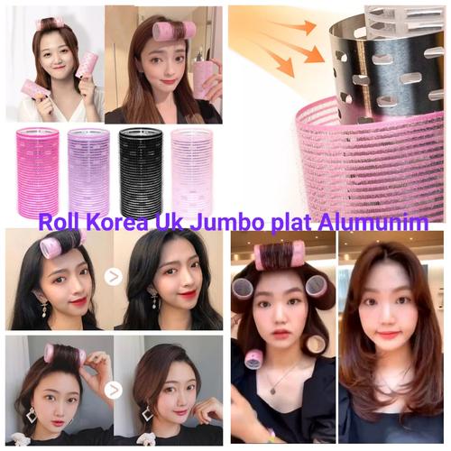 Jual Roll Rambut Korea Ukuran Jumbo Big Besar velcro Plat Alumunium ...
