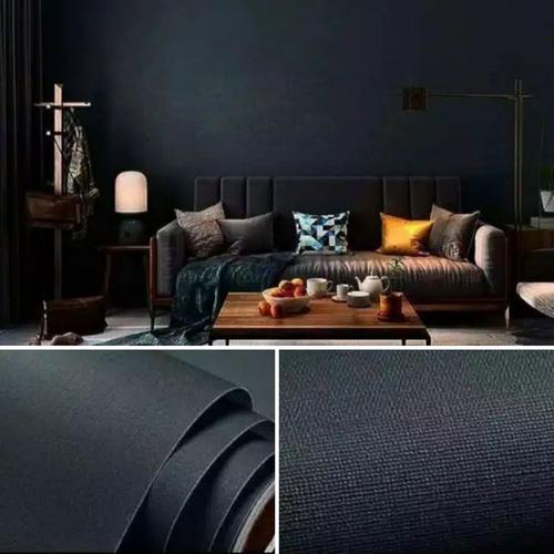 Jual Grosir Wallpaper Sticker Dinding Warna Hitam Polos Bertekstur ...